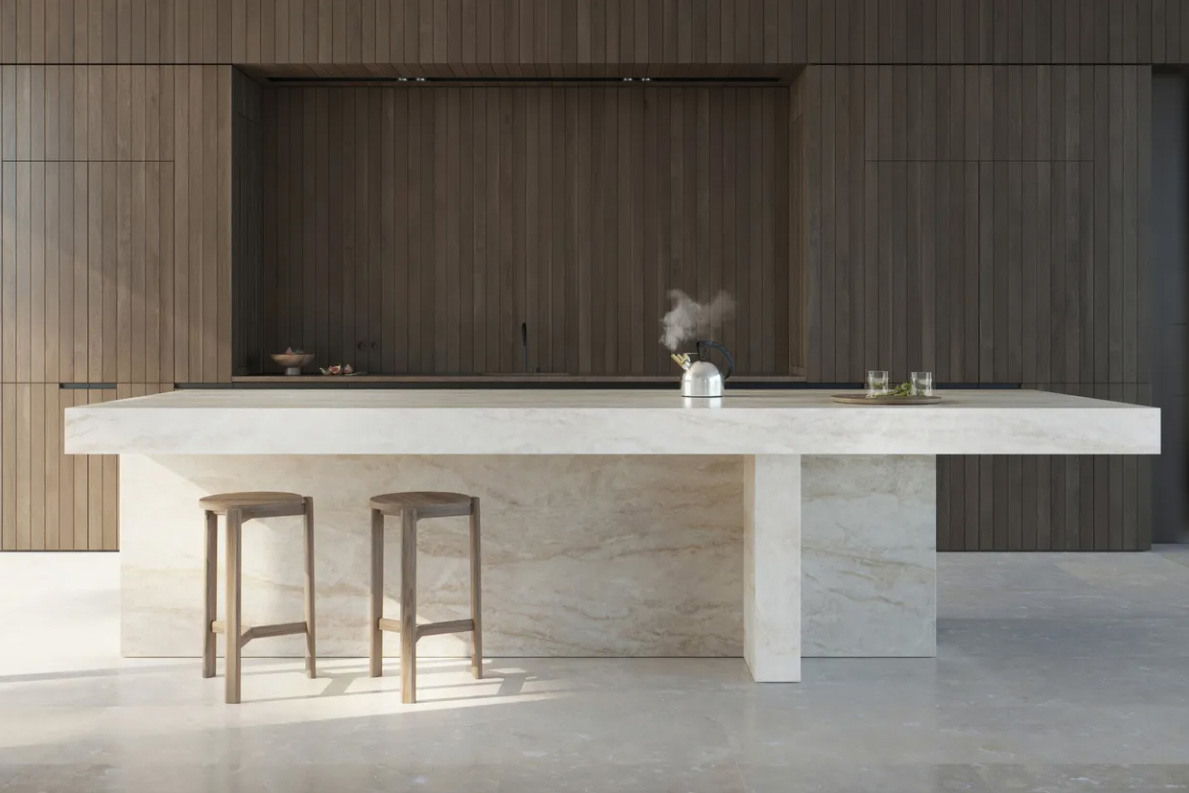 Gaggenau presents invisible induction stone cooktop