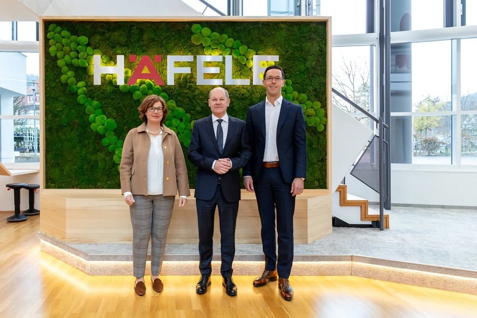 Chancellor Olaf Scholz visited Häfele and inspected sustainable space ...