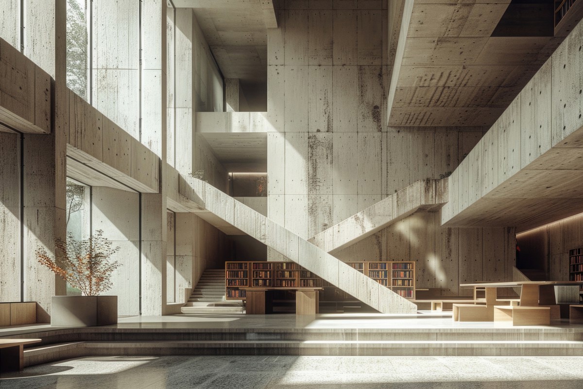 Resurgence of raw and bold design with brutalist interior trend