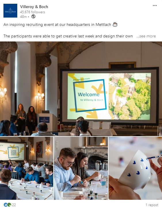 Villeroy & Boch gets creative at a recruiting event