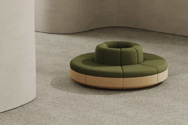 Isomi's Tejo sofa is made by recycling cork wine stoppers