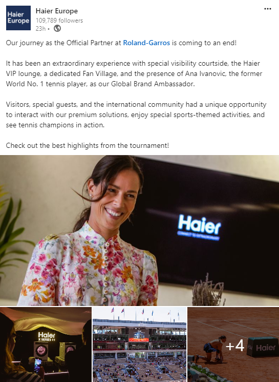 Haier at Roland-Garros