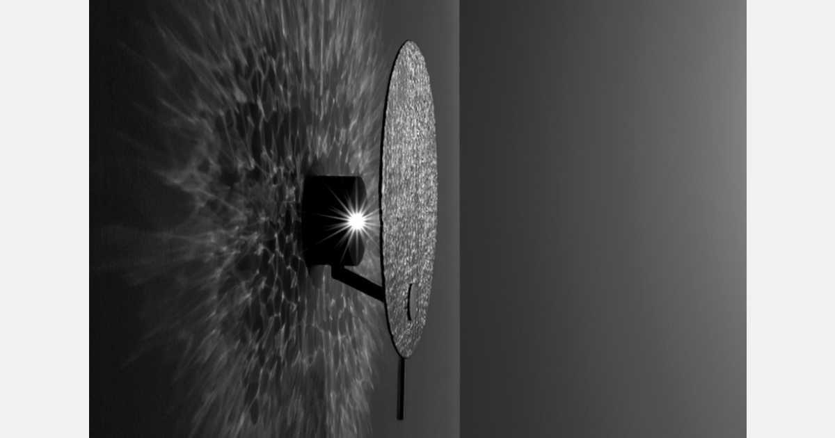 Spectre silver lamp from Radar Interior transforms light into dynamic art