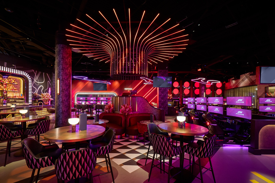 F1 Arcade Las Vegas opens as a bold new design-led dining and nightlife ...