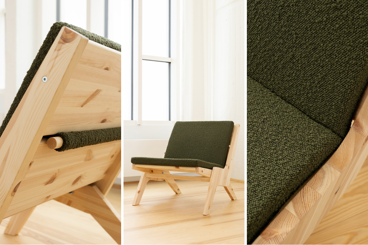 Sway is a flexible lounge chair with a clean, Danish design language